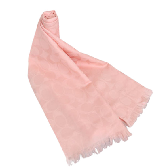 Coach | Accessories | Coach Signature Logo Wrap Scarf Shawl Blush Pink ...
